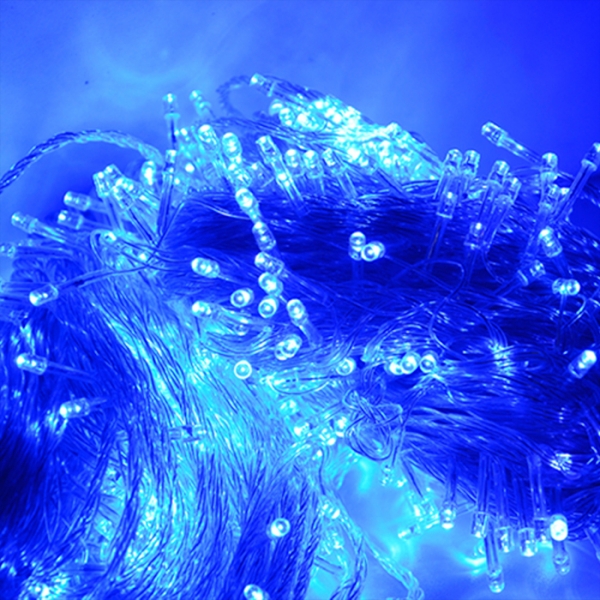 10m Blue LED Fairy Lights Flashing | Festive Lights