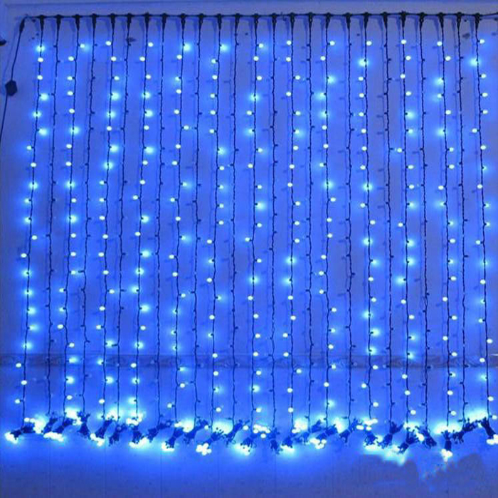 2m LED Blue Waterfall Lights - Festive Lights | Lights for all occasions